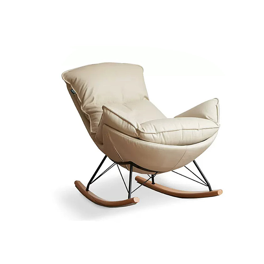 ChairVogue Eggshell Chair Single Casual Rocking Chair Metal Rocking ...