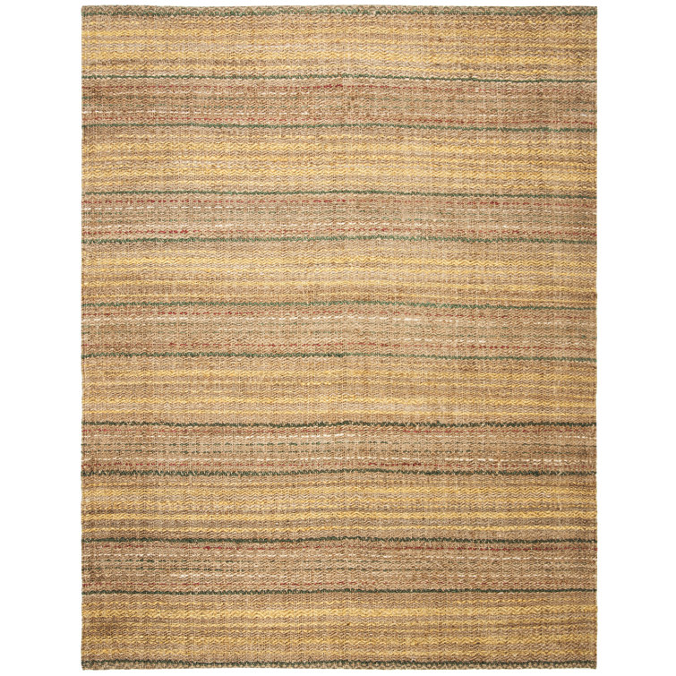 Union Rustic Chappell Natural Fiber Hand Woven Jute Striped Rug ...