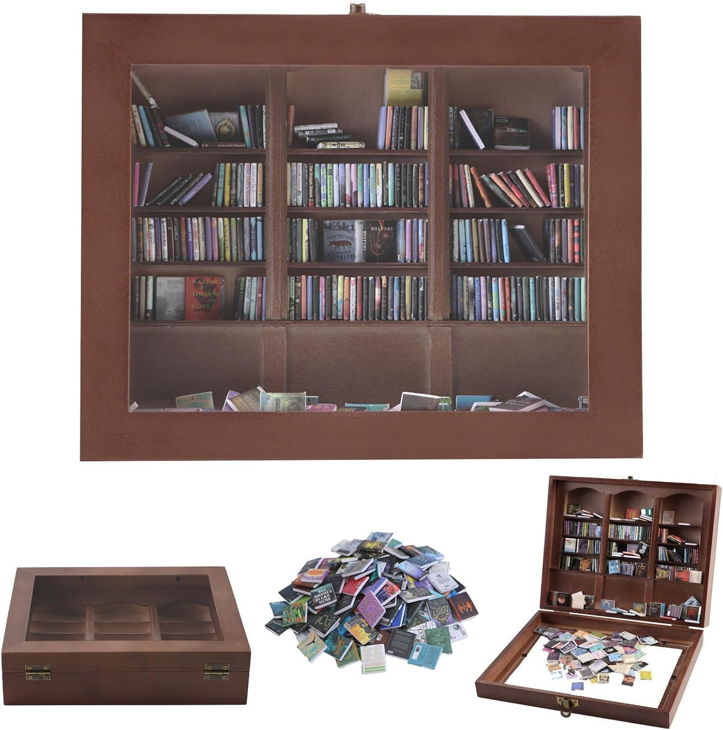 Red Barrel Studio Anxiety Bookshelf For Adults Contains 340 Mini Books ...