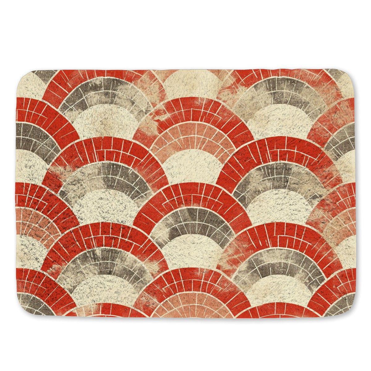 Bungalow Rose Geometric Bath Mat Abstract Bathroom Decor Interlocking ...
