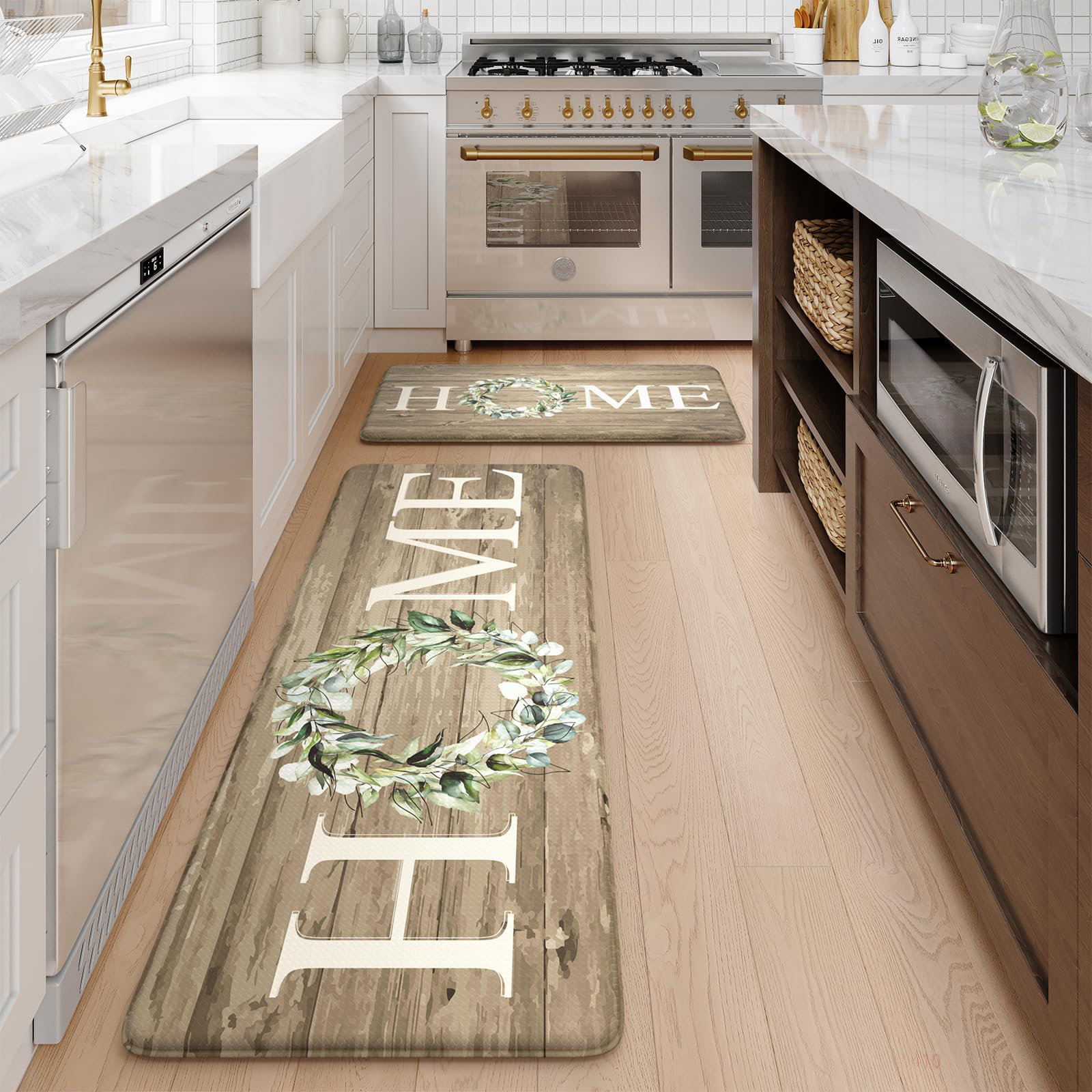 Gracie Oaks Farmhouse Kitchen Mat,Anti Fatigue Kitchen Rugs Non-Skid ...