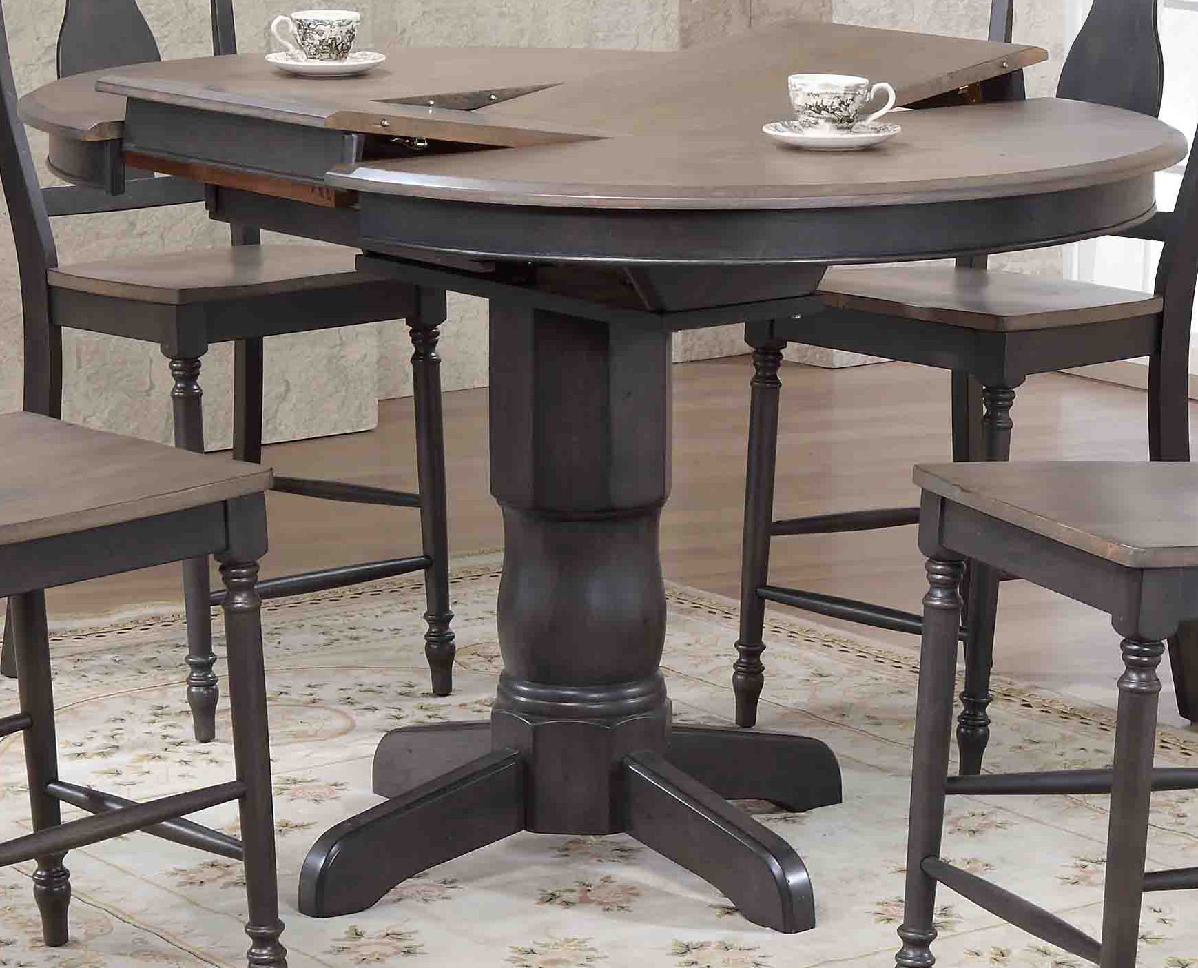 Charlton Home® Geirlaugur Round Counter Height Extendable Butterfly ...