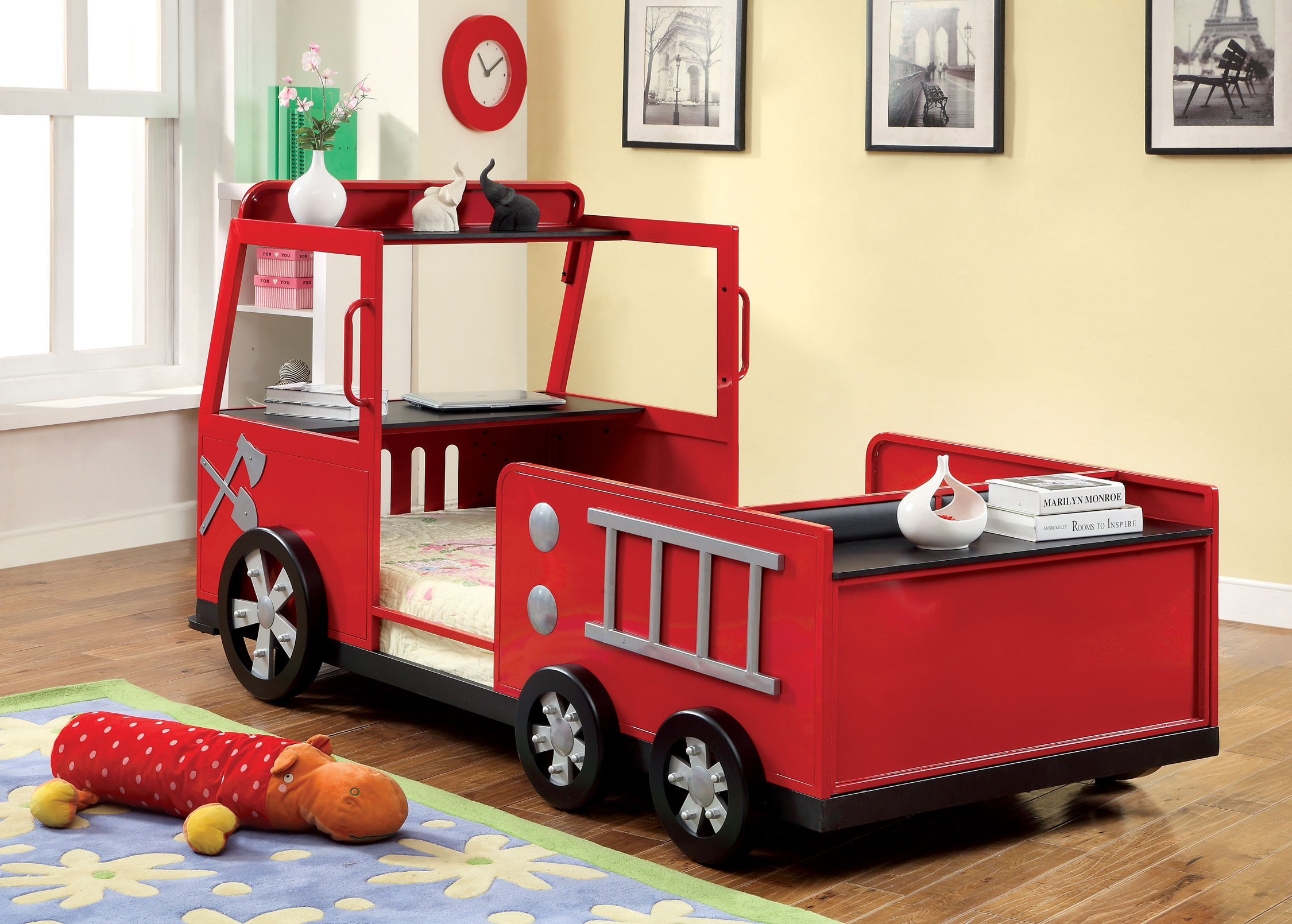 Hokku Designs Fire Engine Kids Twin Standard & Reviews | Wayfair