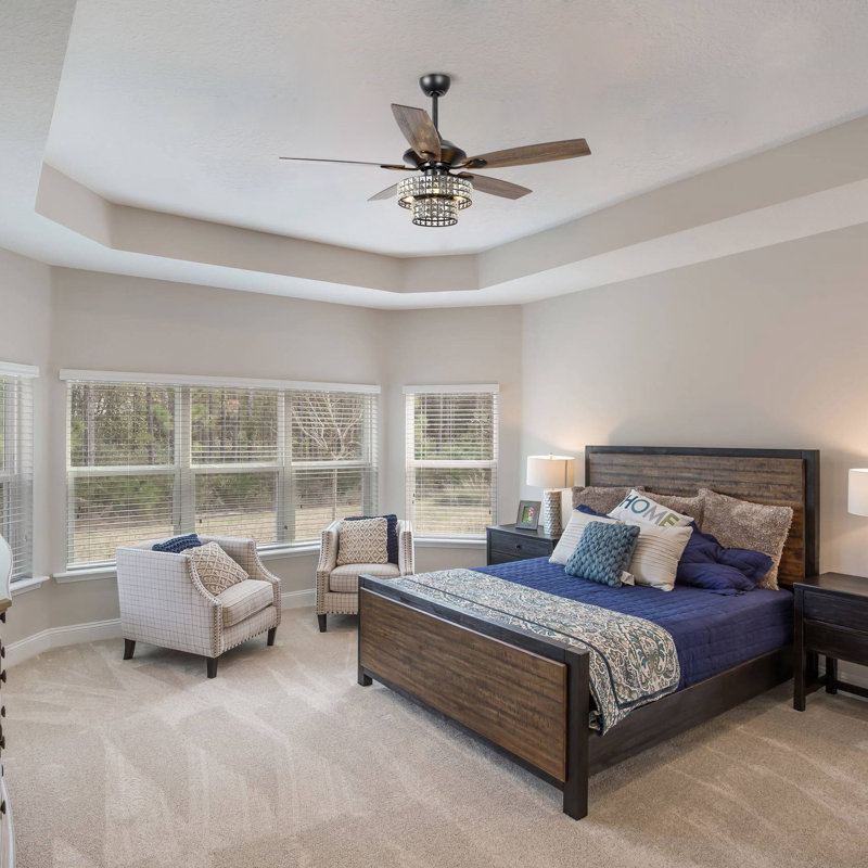 Etta Avenue™ 52" Rafferty 5 - Blade Crystal Ceiling Fan with Remote ...