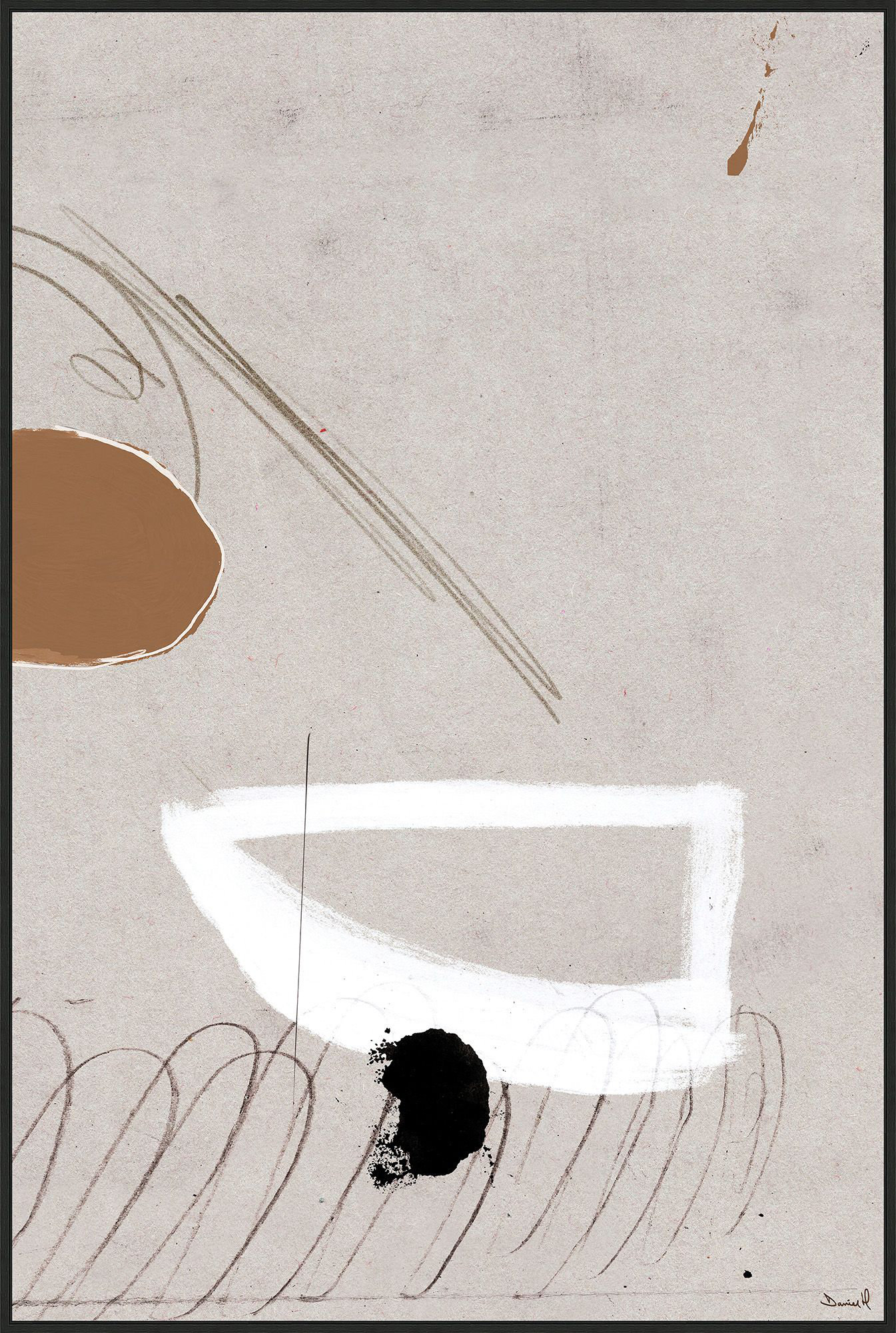 Wendover Art Group Fine Observation 2 - Floater Frame Print on Canvas ...