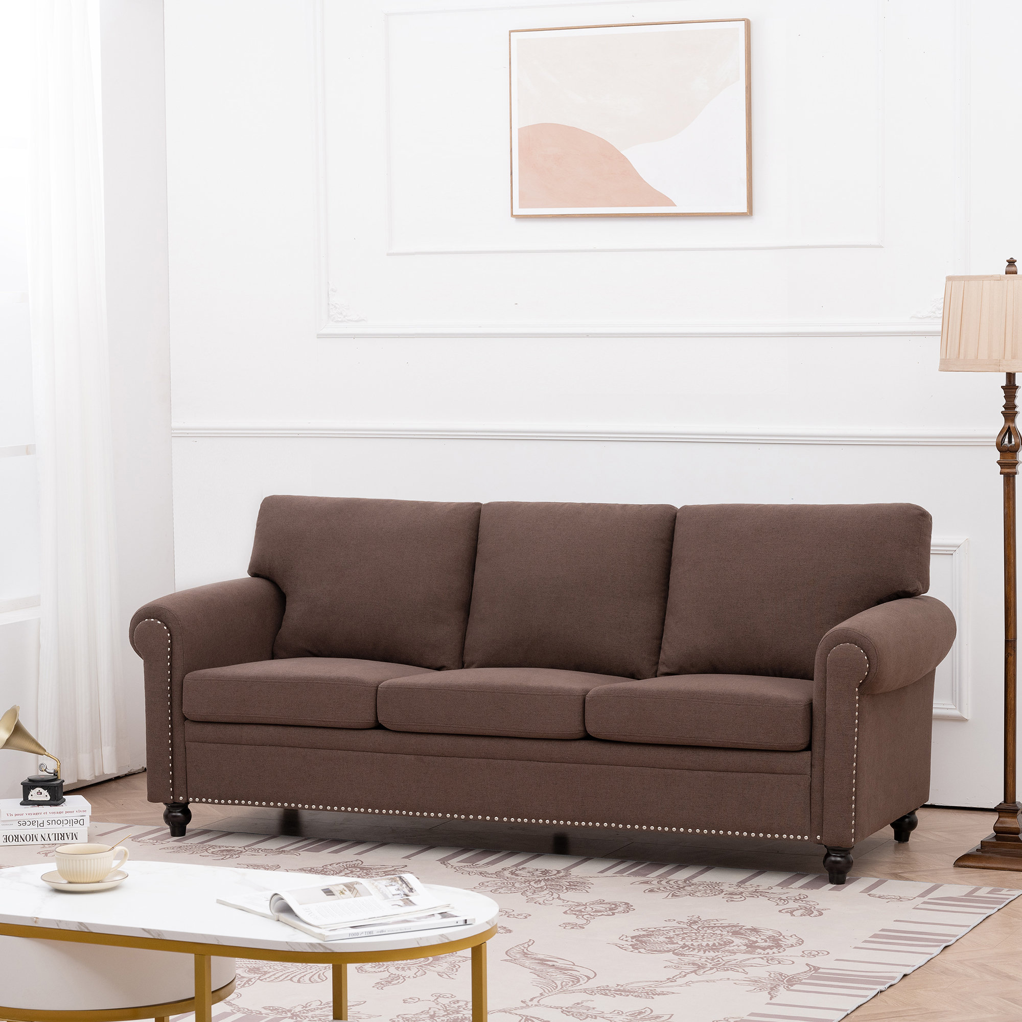 Alcott Hill® Dayvion 83.86'' Rolled Arms Sofa | Wayfair