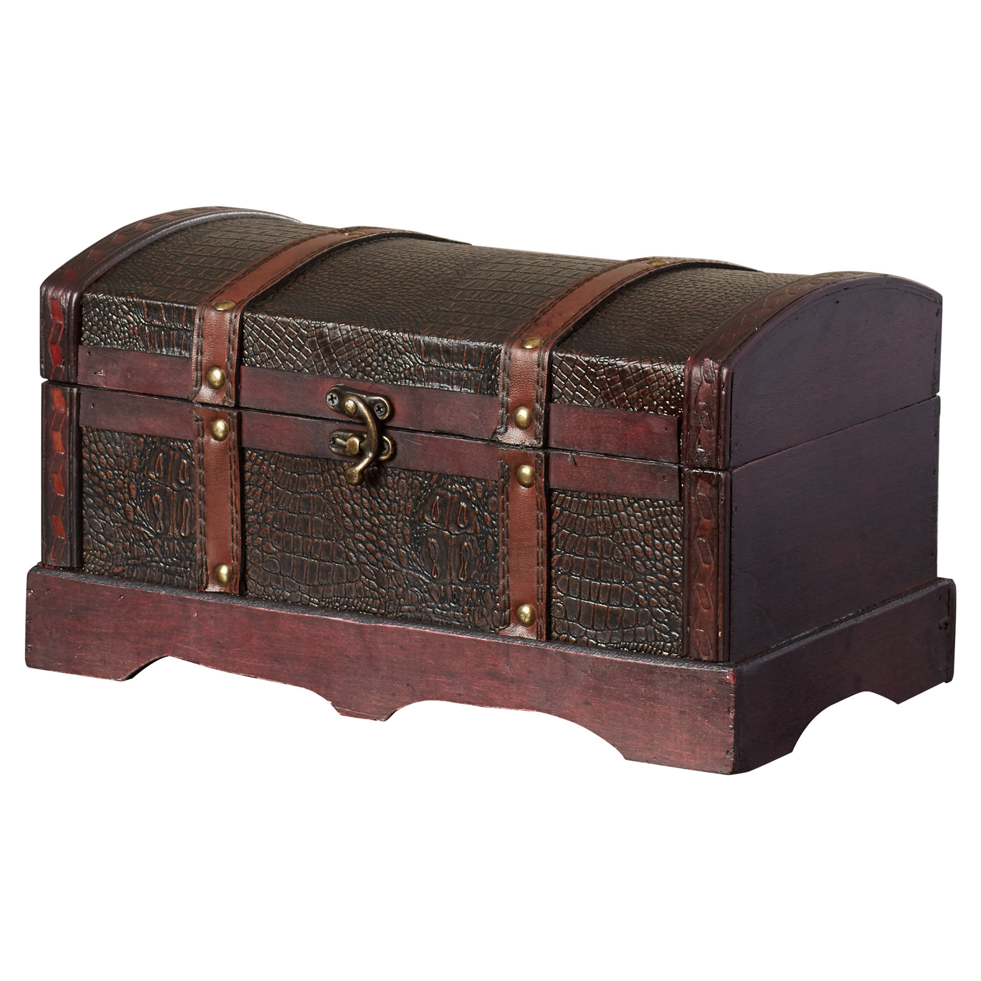 Charlton Home® Vansant Leather Wooden Chest & Reviews | Wayfair