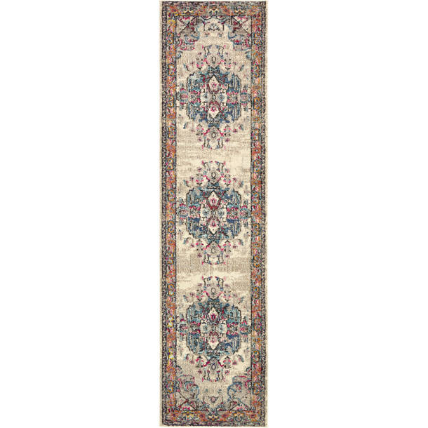 Langley Street Eddins Performance Pink/Orange/Yellow Rug & Reviews ...