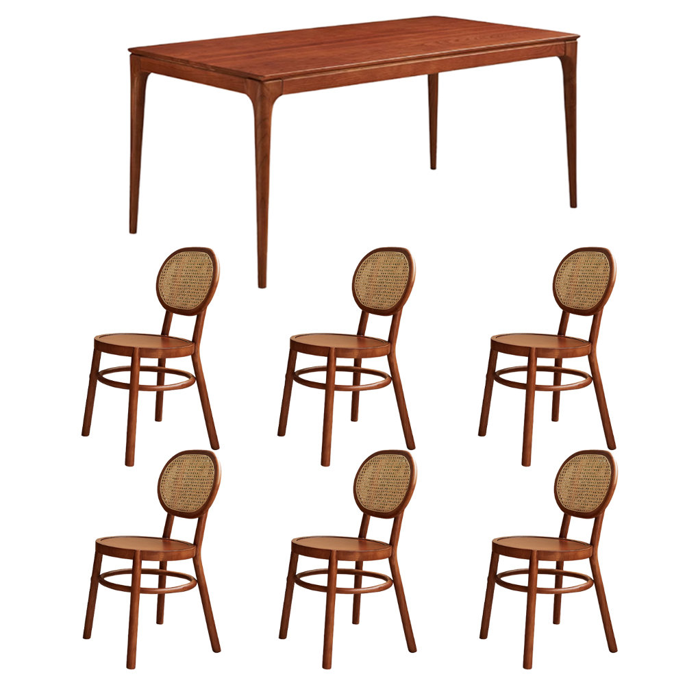 Beicang Home Simple Retro All Solid Wood Ash Dining Table Set - Wayfair ...