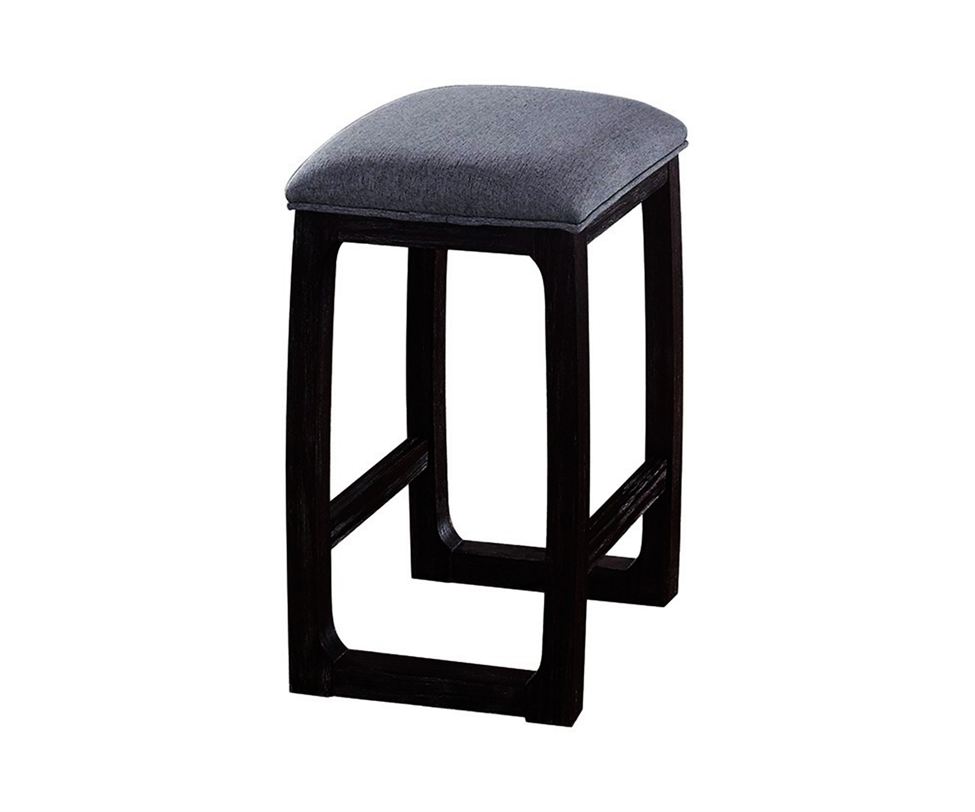 Ebern Designs Razo Fabric & Weathered Espresso Counter Height Stool ...