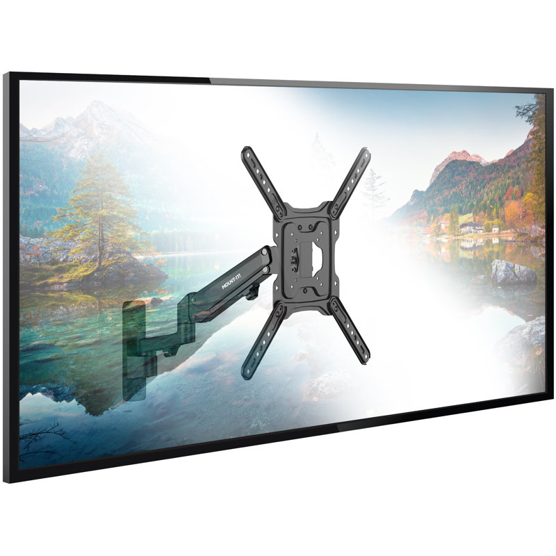 Mount-It! Full Motion Tv Wall Mount With Gas Spring Arm, Fits 23 - 55 ...