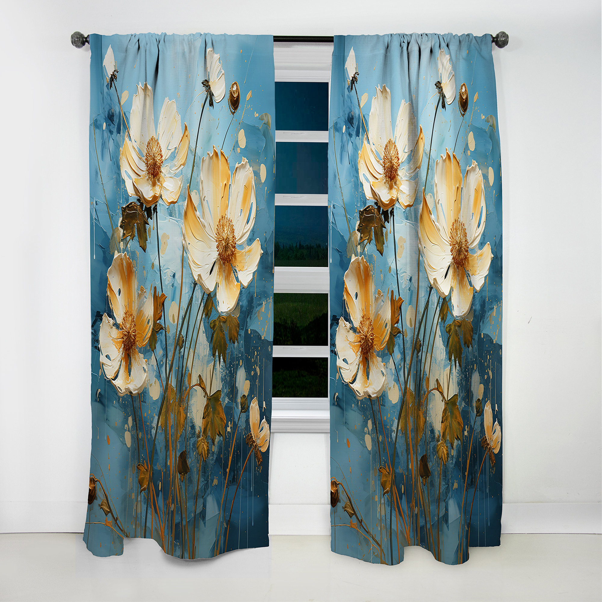 Wildon Home® Buttercups Are Depicted Against A Backdrop I - Buttercups ...