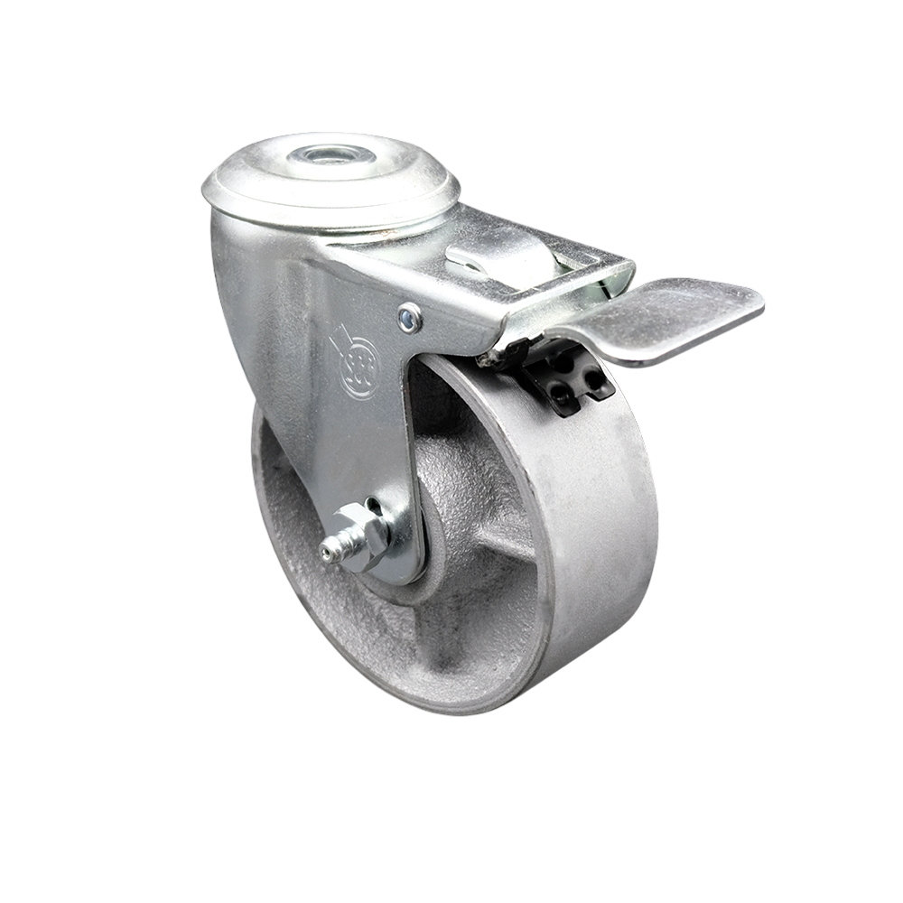 Service Caster Semi Steel Bolt Hole Caster with Total Lock Brake | Wayfair