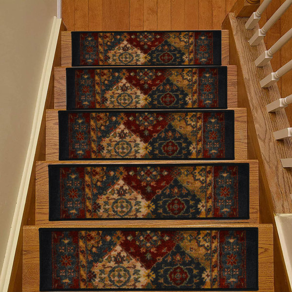 Purhome Stair Carpet Hotel Quality Black Bakhtiari Design Stair Tread ...