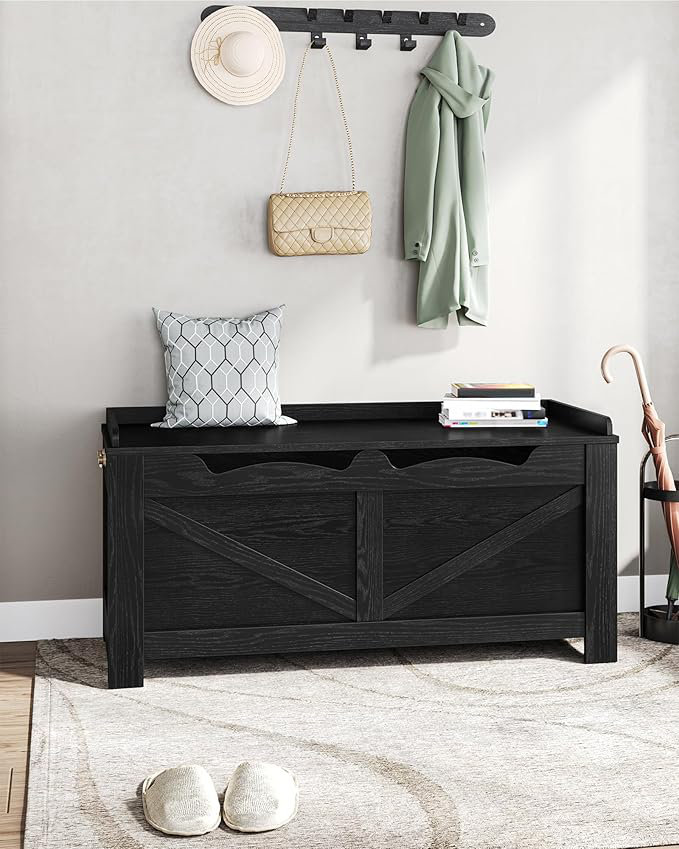 Red Barrel Studio Banc de rangement Curlene de 39,4 po, coffre de ...