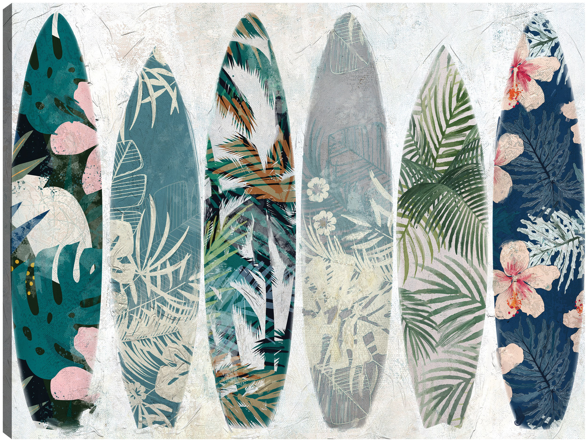 Bay Isle Home™ Surf Patterns by Studio Arts Canvas Art Print | Wayfair