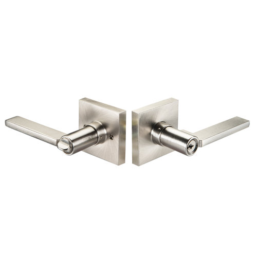 Yale Edge Entry Lock with Seabrook Lever and Square Rose With Schlage C ...