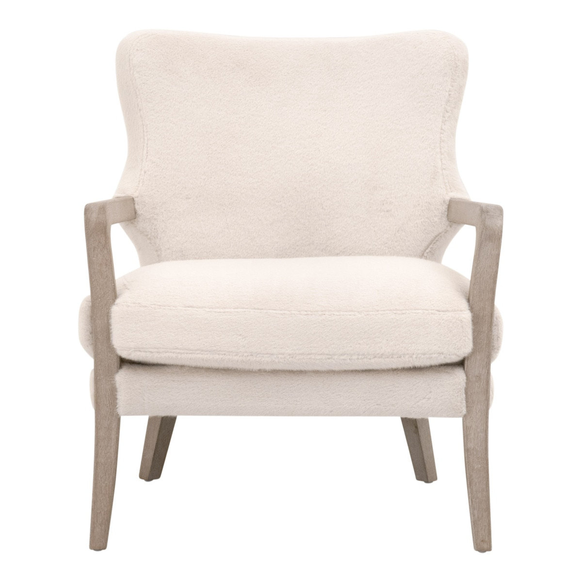 Winston Porter Calvin Removable Down Cushion White Club Chair | Wayfair