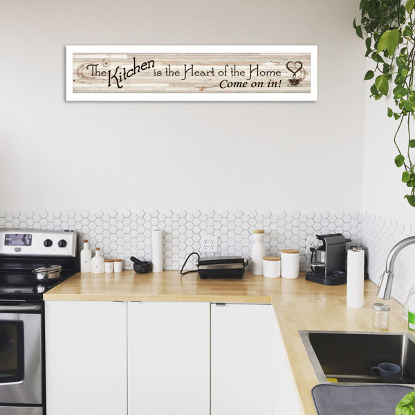 August Grove® Kitchen Is The Heart Of The Home Framed On Paper Print ...