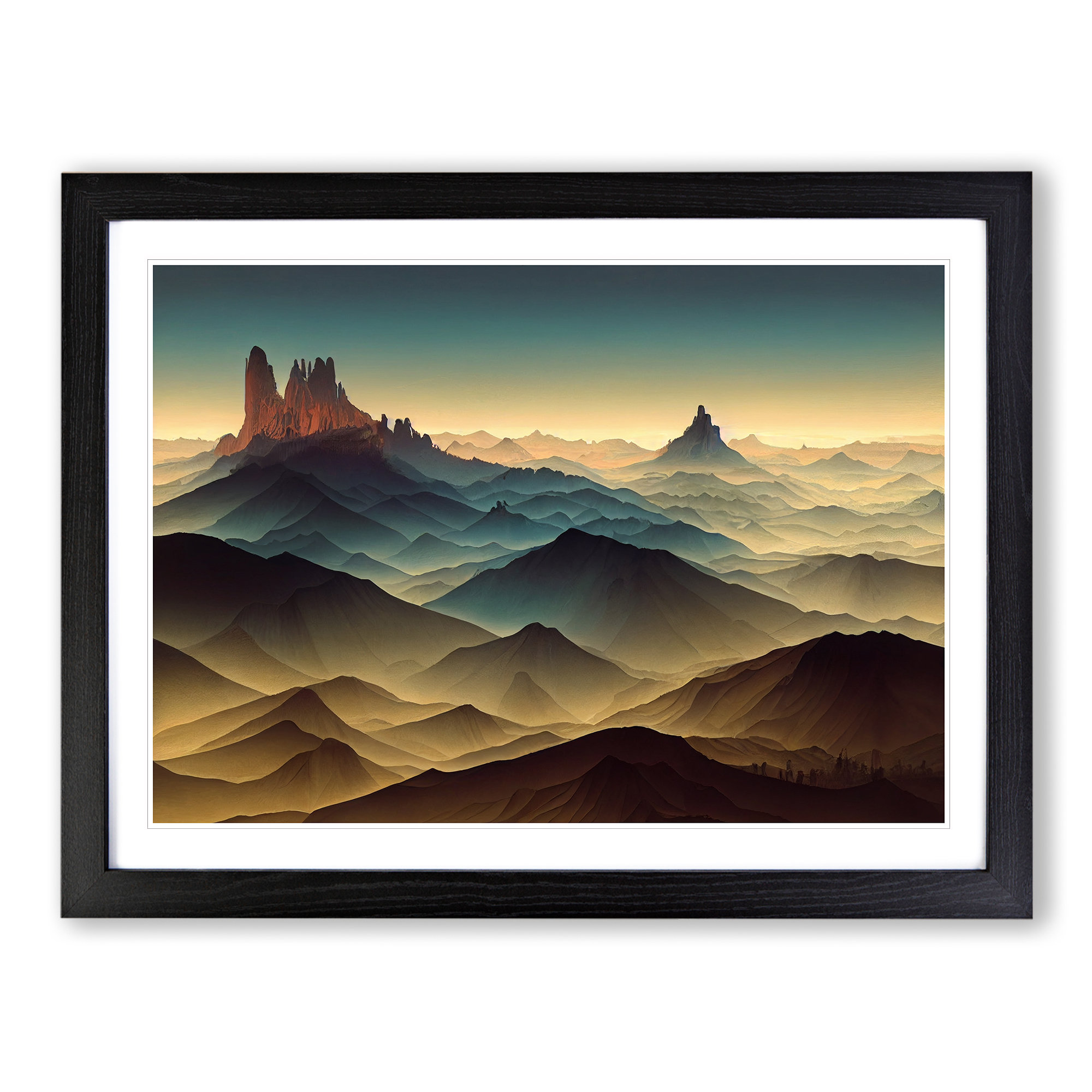 Alpen Home Dreamy Mountain Sunrise - Picture Frame Painting | Wayfair.co.uk
