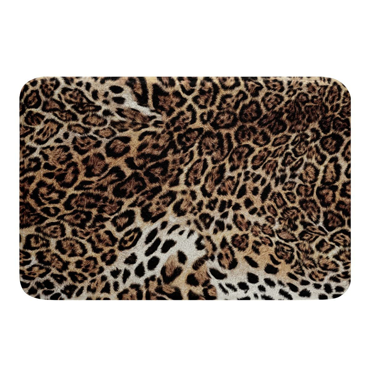 East Urban Home SavannaSoft Leopard Print Bath Mat - Ultra Plush Non ...