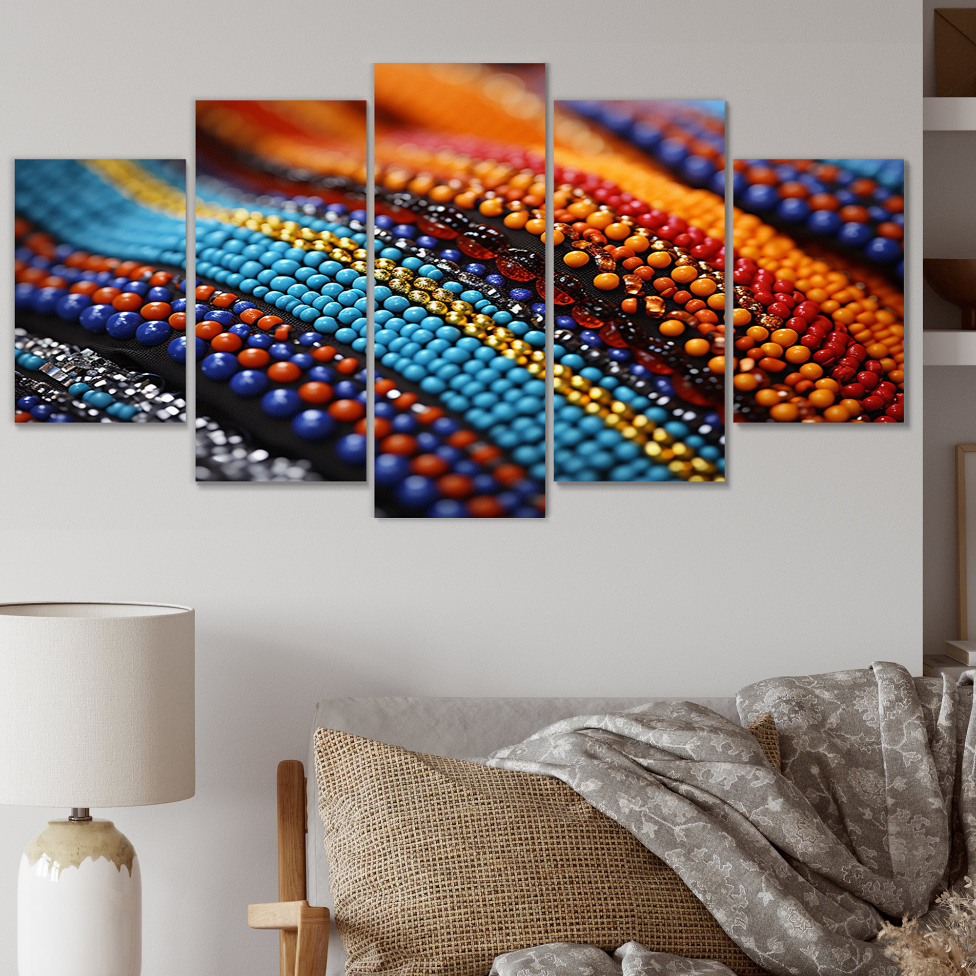 Design Art African Tribes Samburu Beadwork I - African Tribes Metal ...