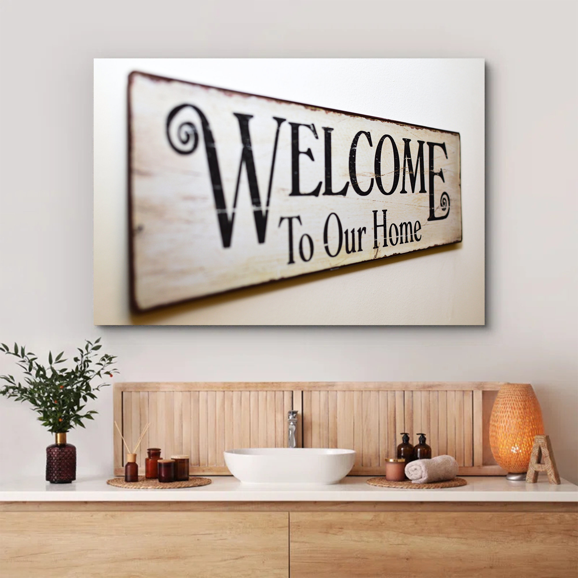 Gracie Oaks "Welcome to Our Home" Sign for Inviting Decor | Wayfair