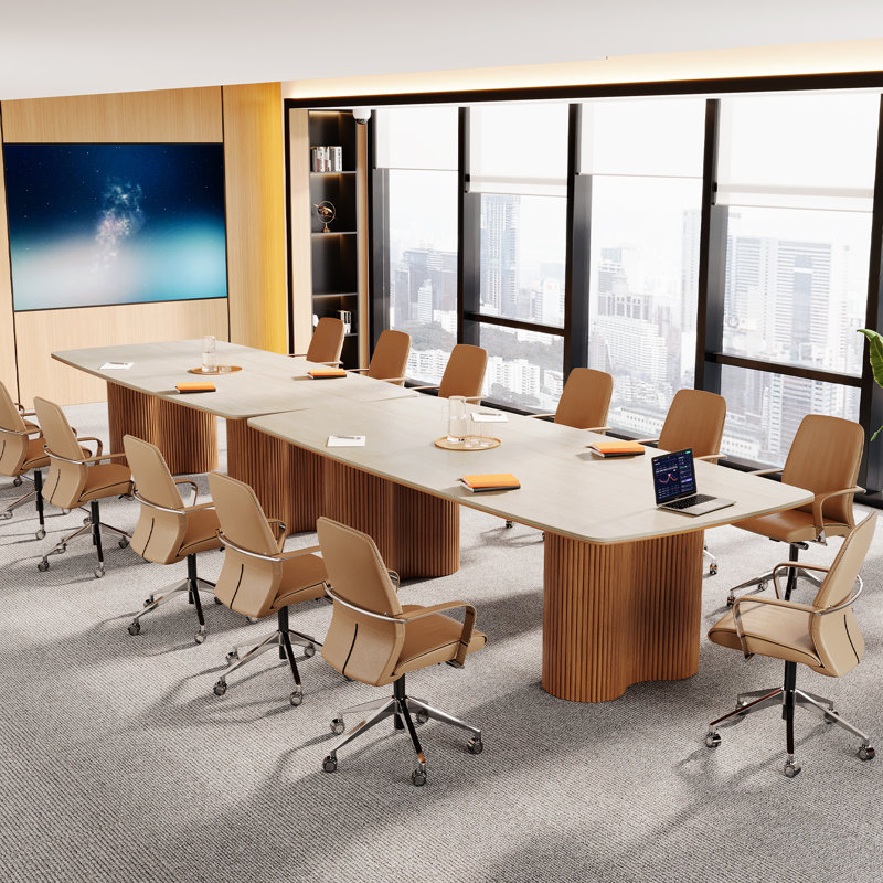 Upper Square™ Simple 79-Inch Sintered Stone Conference Room Table for 6 ...