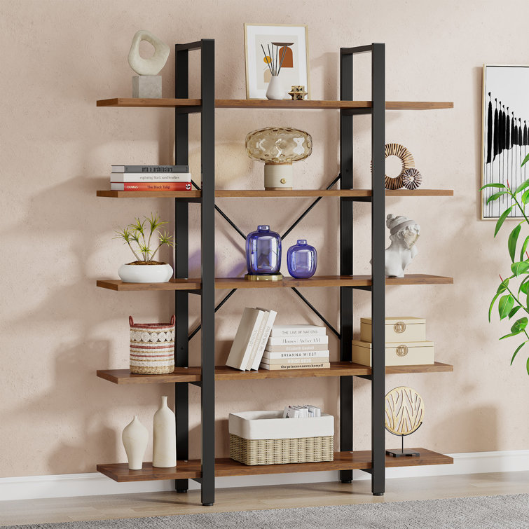 Latitude Run Aadrit 119.9cm W Metal Etagere Bookcase & Reviews ...