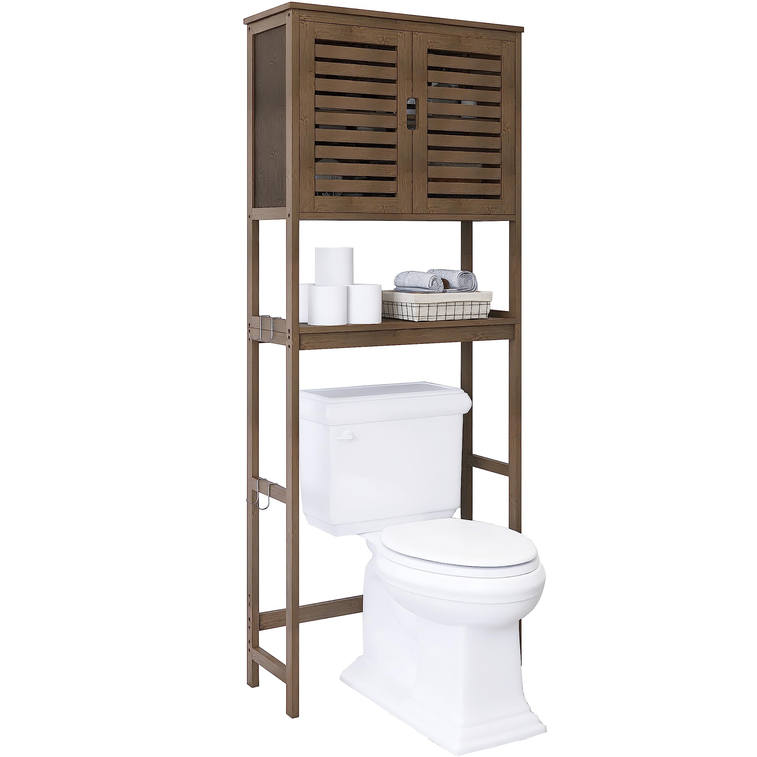 Wildon Home® Bathroom Storage Shelf With Cabinet, Freestanding Toilet ...