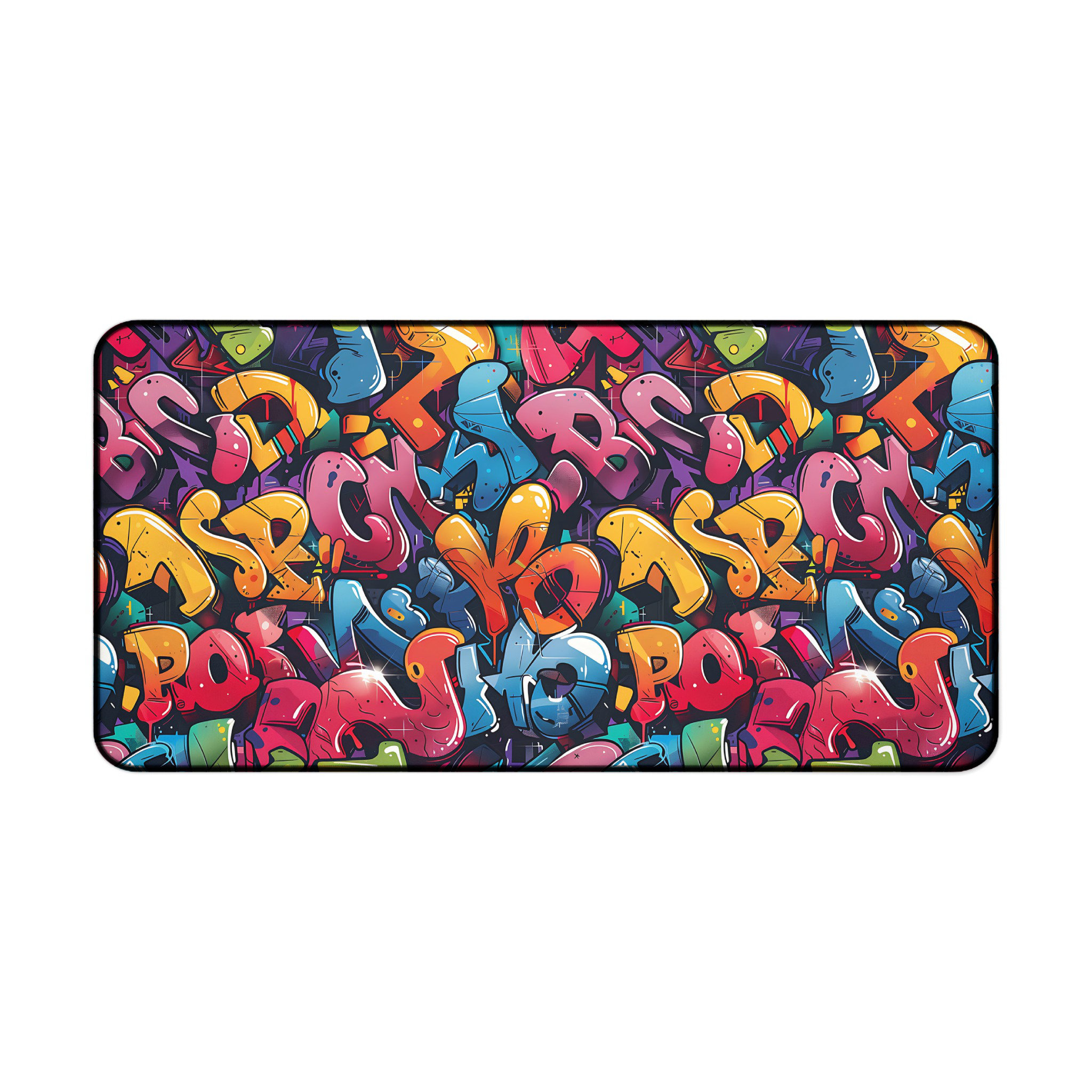 East Urban Home Graffiti Alphabet Mouse Mat, Cool Desk Accessories ...