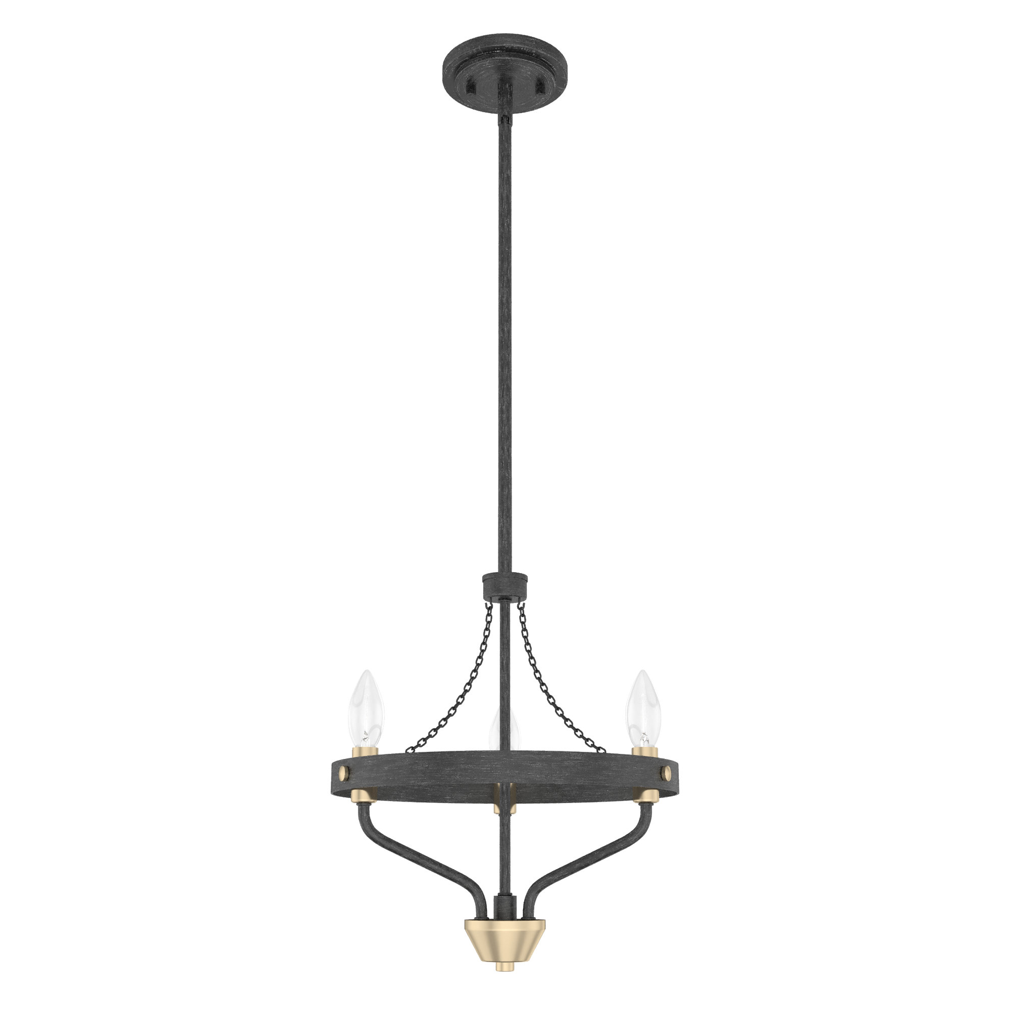 Hunter Fan Merlin 3 Light Chandelier Ceiling Light Fixture | Wayfair