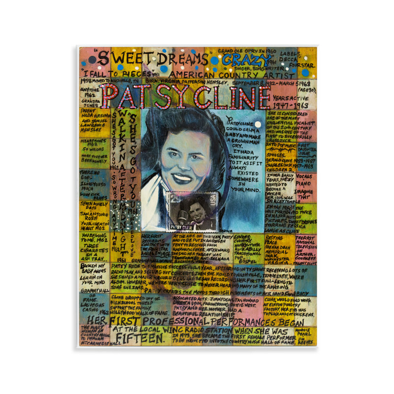 George Oliver Patsy Cline Collage Wall Plaque Art by Sabin | Wayfair