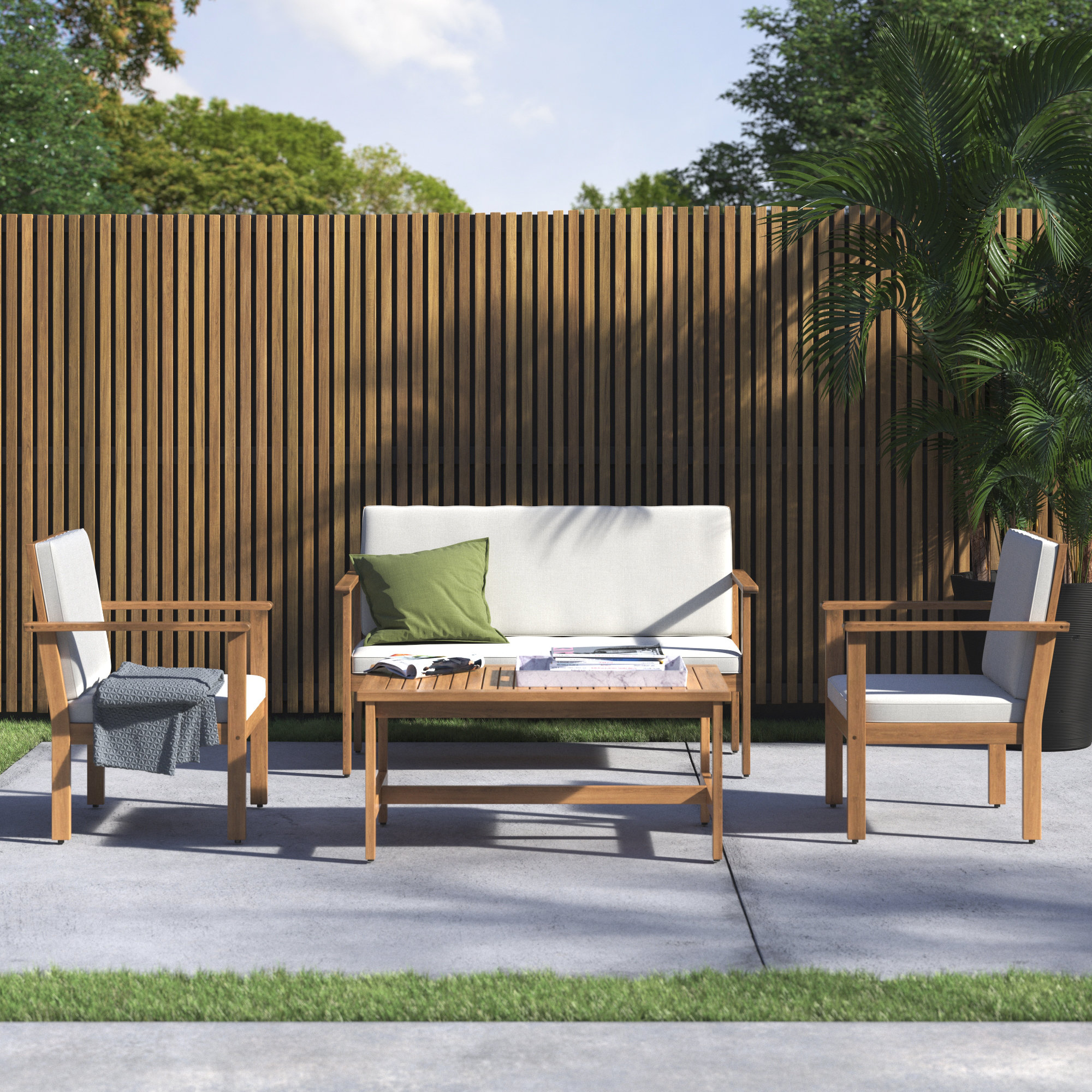 Millwood Pines 4 - Person Outdoor Seating Group & Reviews | Wayfair