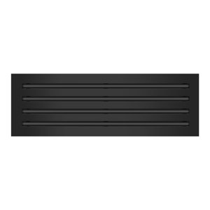 Texas Buildmart BUILDMART - 24x8 Black Modern AC Vent Cover - Standard ...
