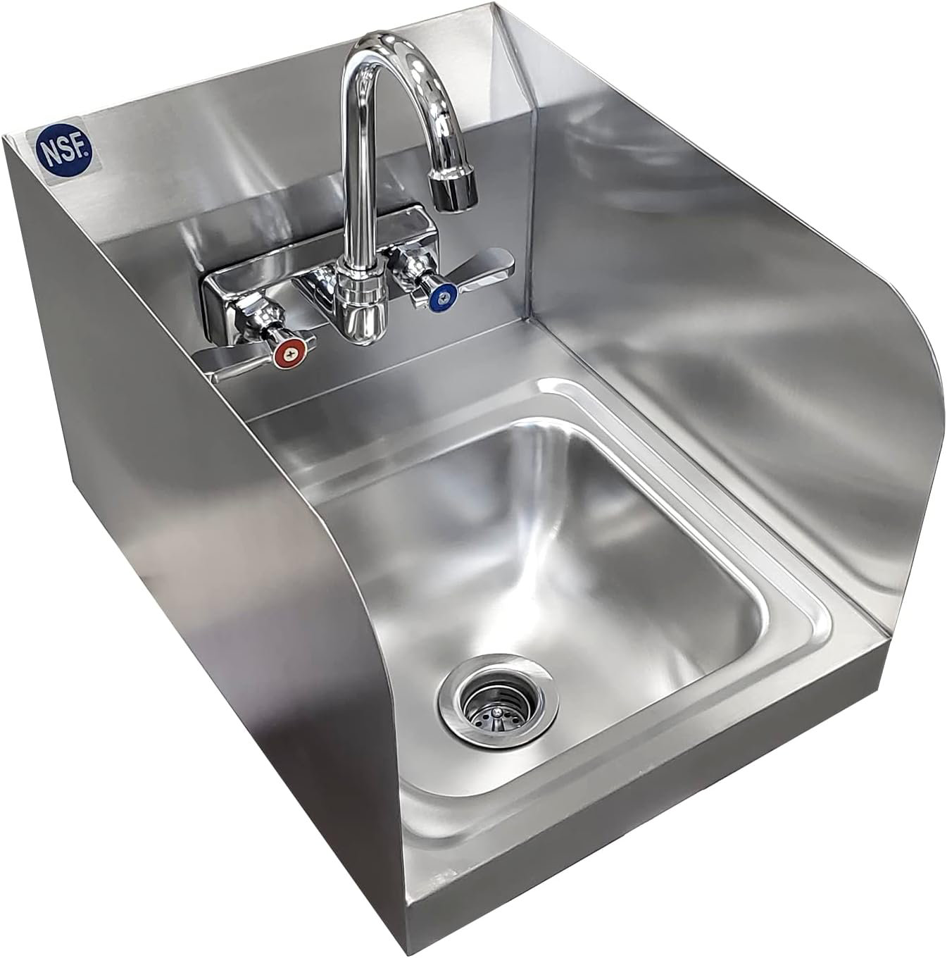 Express KitchQuip 12" x 12" Stainless Steel Hand Washing Wall Mount ...