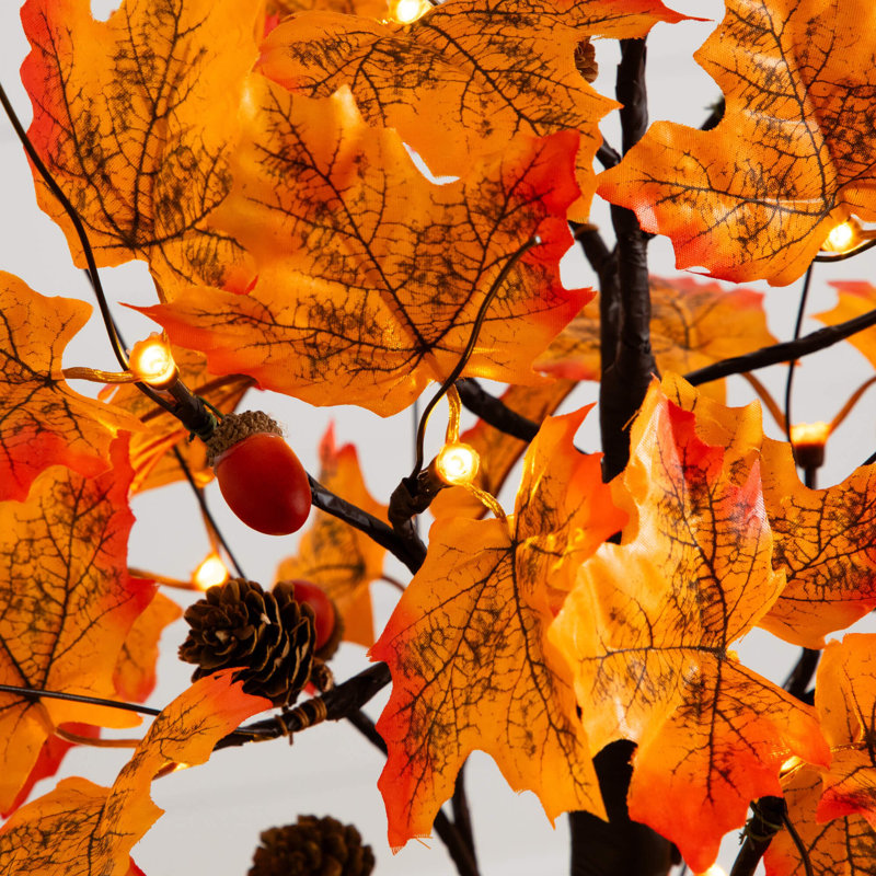 Ophelia & Co. 2Ft. Pre-Lit Autumn Maple Artificial Fall Tree With ...