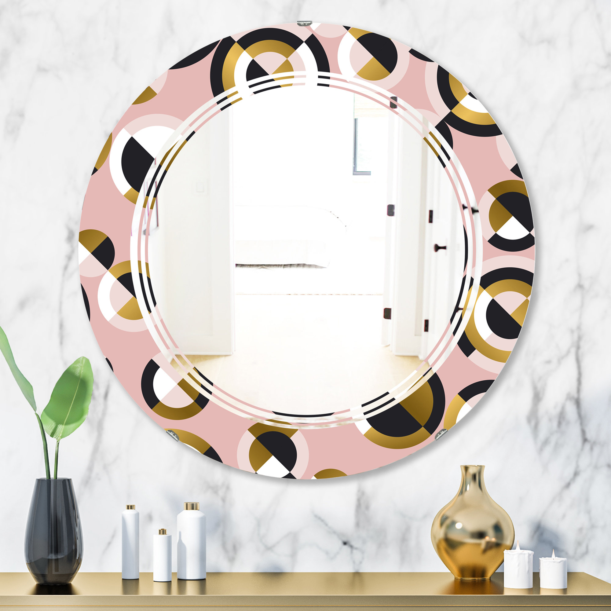 East Urban Home Triple C Circular Geometric Shapes Pattern Modern ...