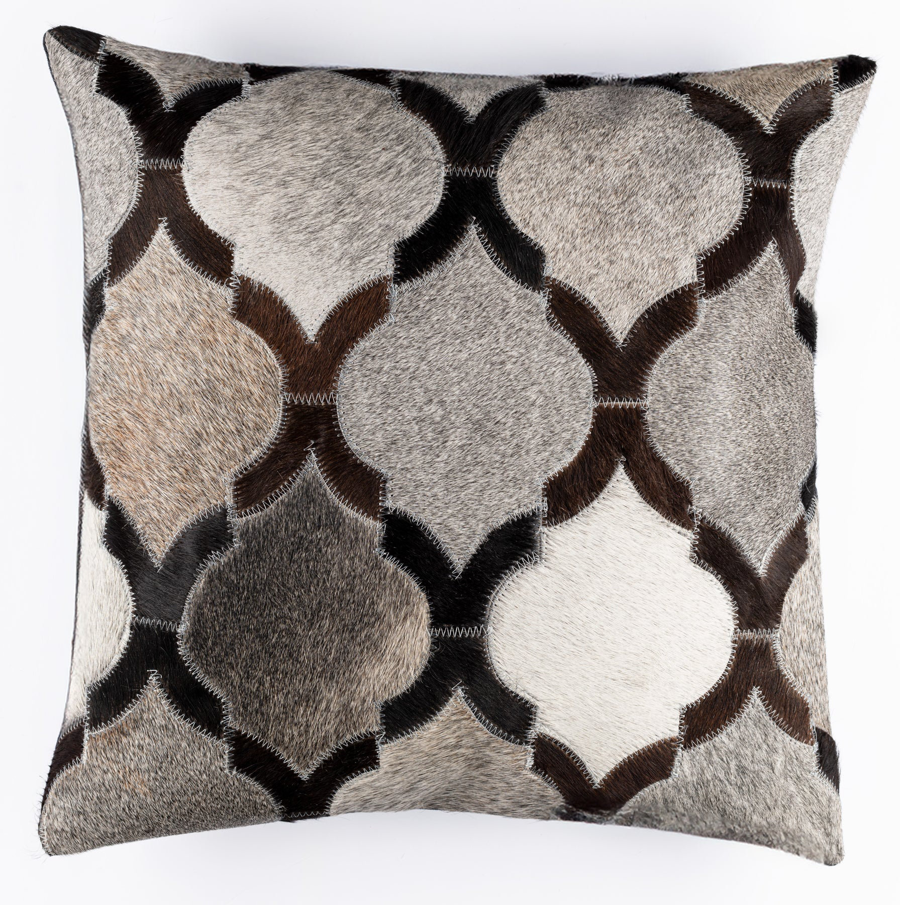 Canvello Genuine Cowhide Leather Decorative Throw Pillows - Handmade ...