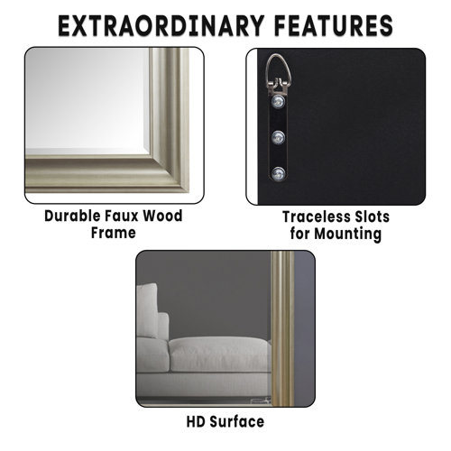 Red Barrel Studio® Duwaine Rectangle Faux Wood Mirror | Wayfair