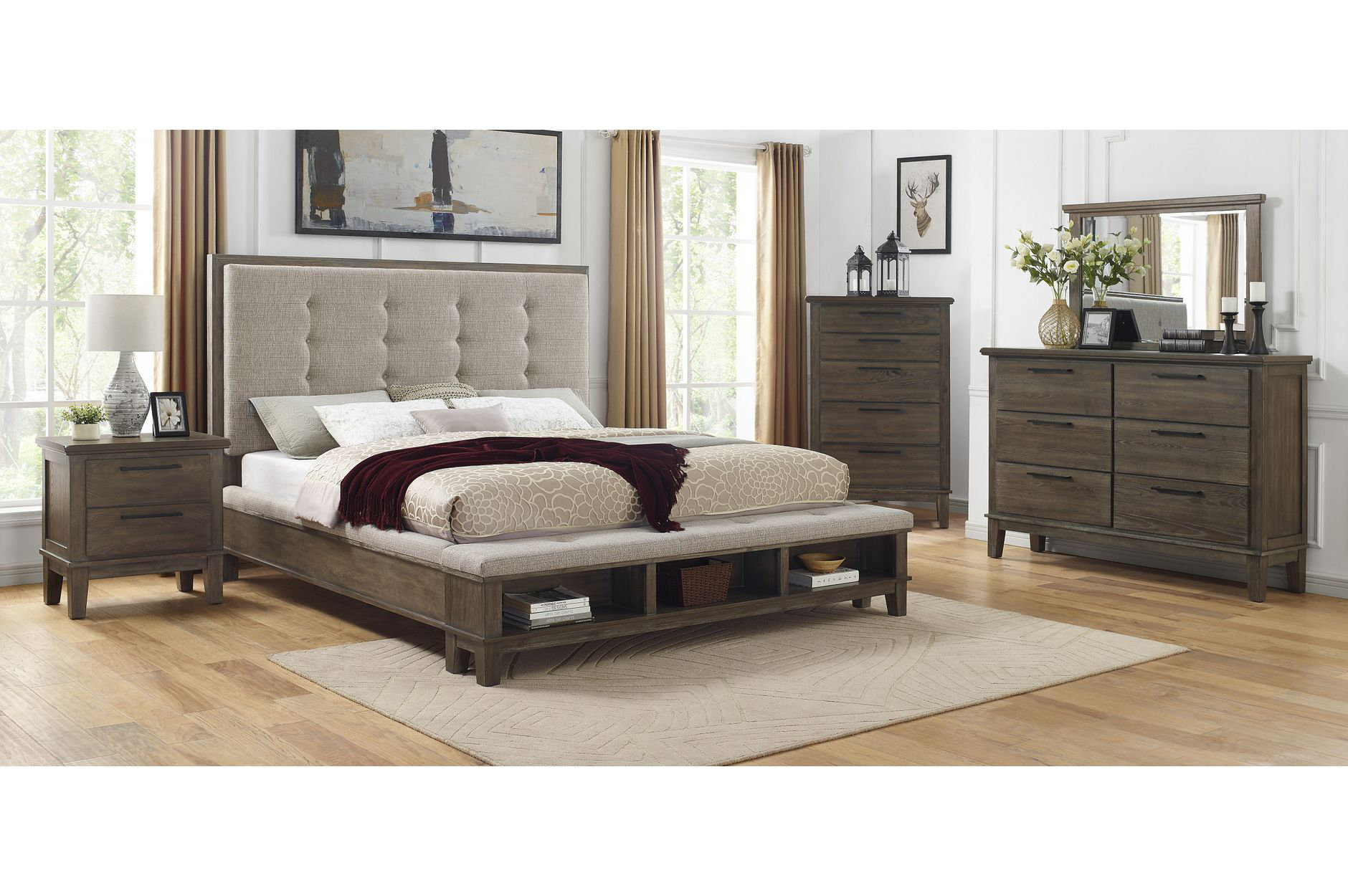 Wildon Home® Guthmiller 5-1_Sheldon Upholstery Storage Footboard Bench ...