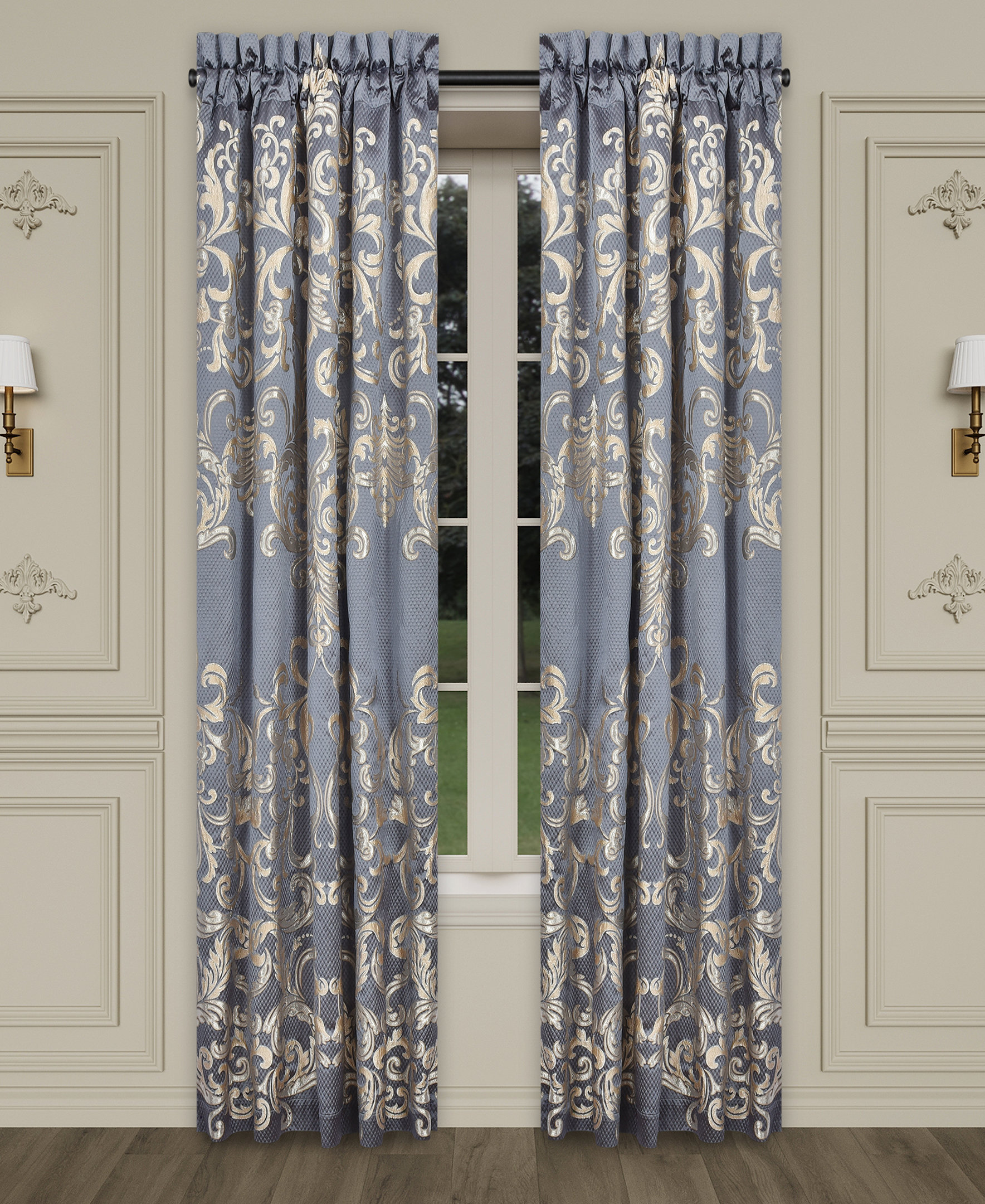 Five Queens Court Del Toro 95" Window Panel Pair Powder Blue - Wayfair ...