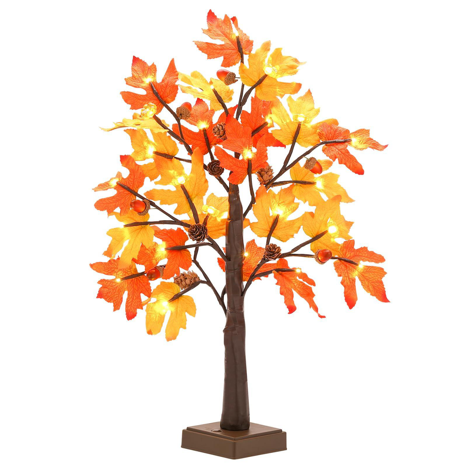 The Holiday Aisle® Thanksgiving Decorations Tabletop Lighted Maple Tree ...