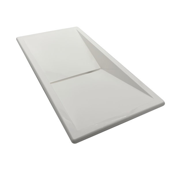 Marble-Lite 14'' Gloss White Polymarble Specialty Undermount Bathroom ...