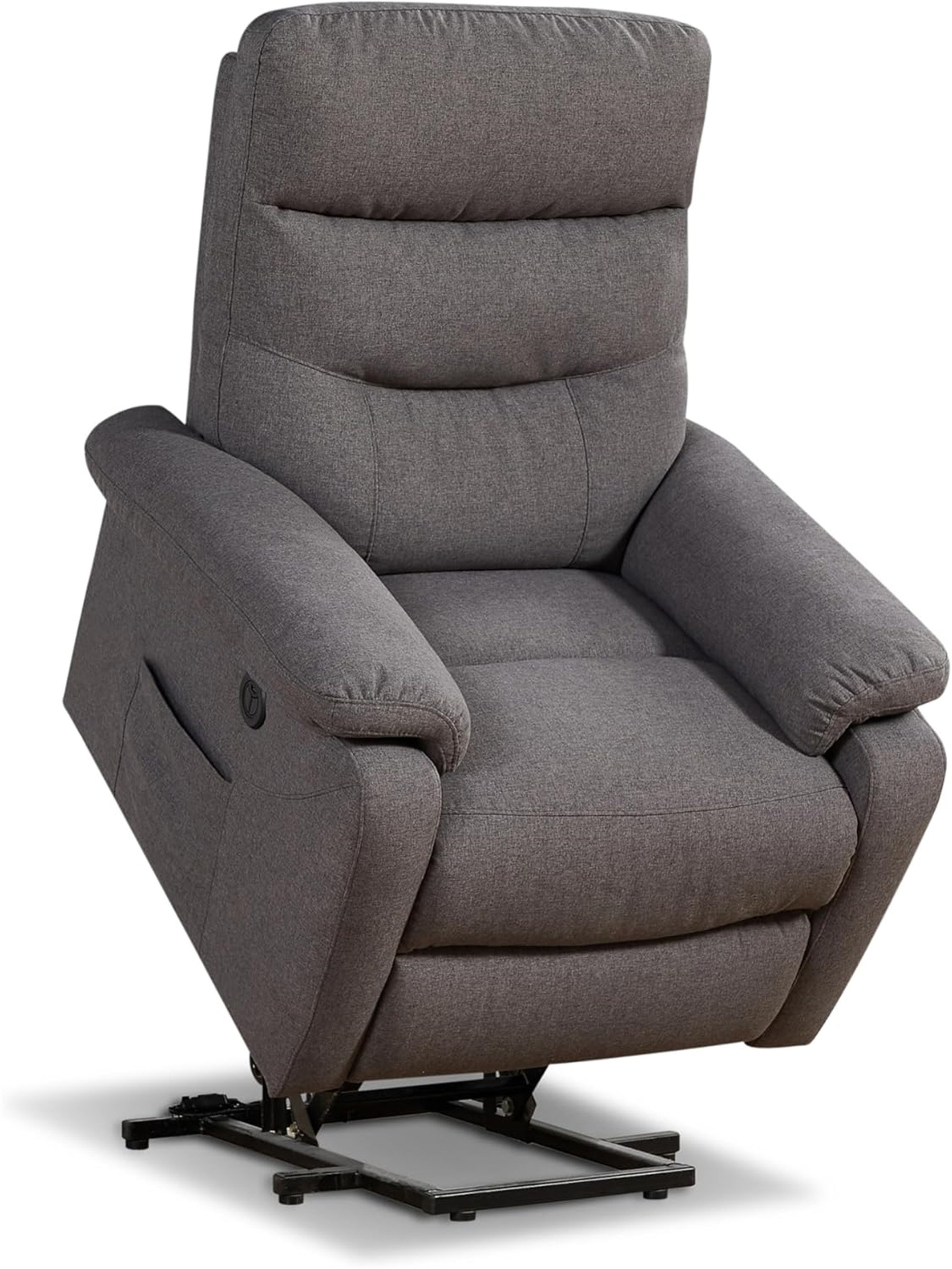 Latitude Run® Contemporary Lift Chair Recliner With Grey Fabric ...