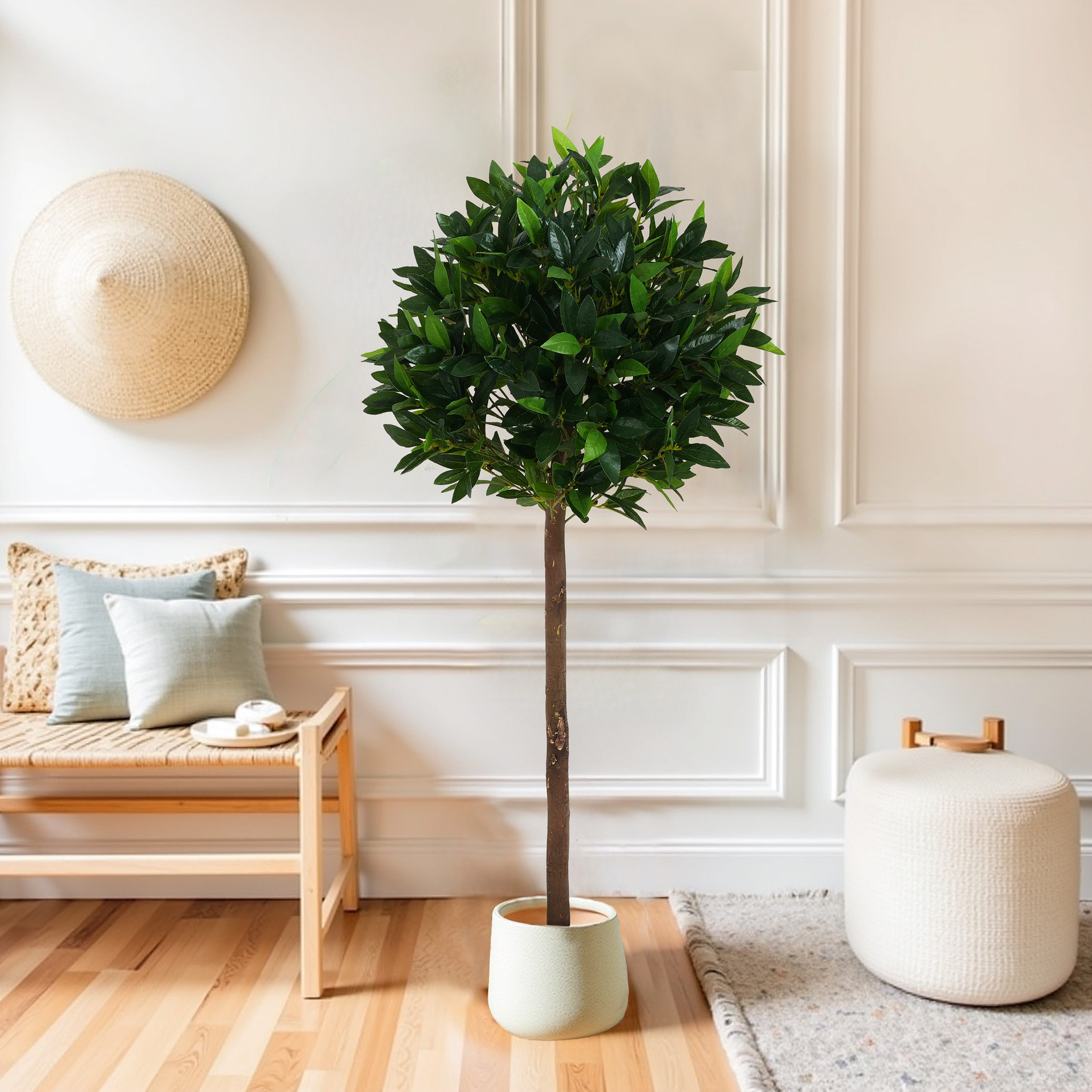 Bayou Breeze 49" Artificial Bay Tree With Pot, Of 2 - Pre Potted, Easy ...