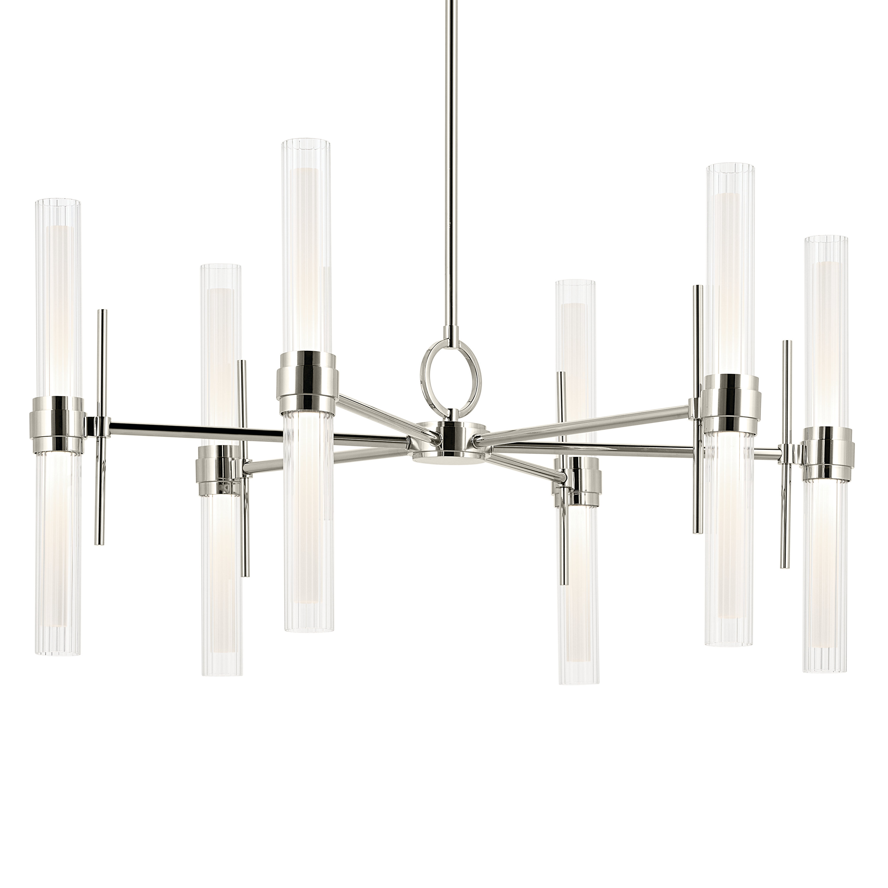 Kichler Lighting 33 Inch LED 12 Light Chandelier with Clear Fluted ...