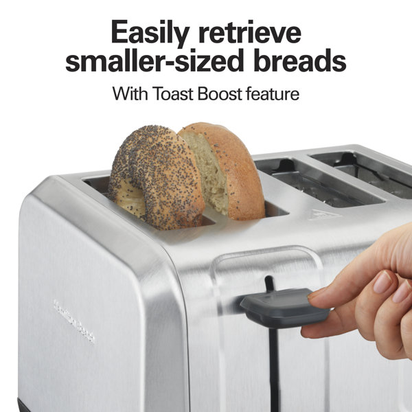 Hamilton Beach® Brushed Stainless Steel 4-Slice Toaster with Extra Wide ...