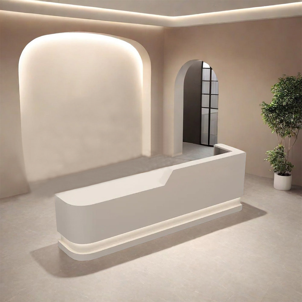 Orren Ellis Modern Reception Station with Cashier Counter & Spacious ...