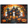 WorldAcc Halloween Spooky Pumpkin Manor House Christmas Festive Tree ...